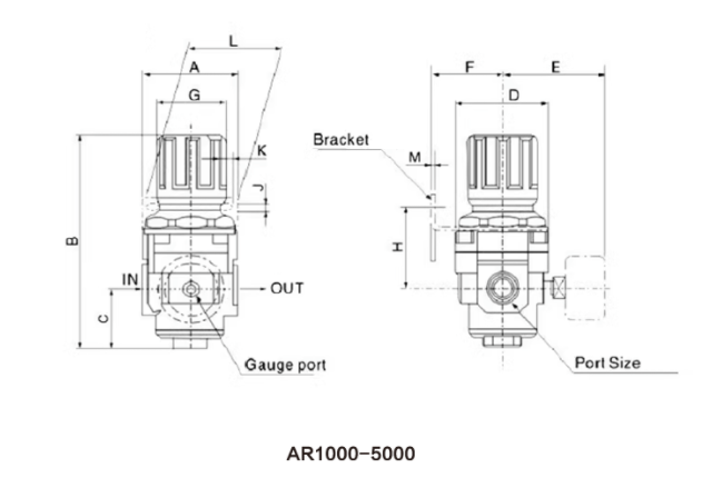 SMC AR1000-M5 Pneumatic Pressure Regulator - M5 Thread, 0.05–0.85 MPa ...