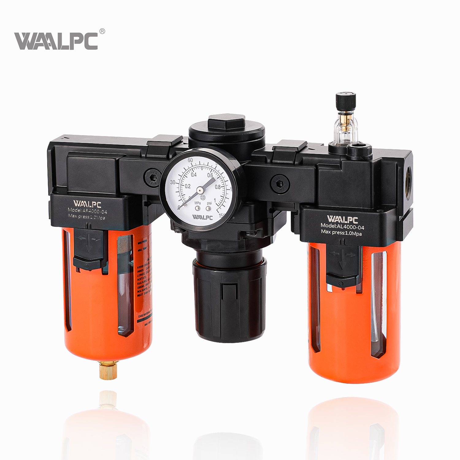 Pneumatic Air Filter Regulator Pressure Reducing Valve with Gauge for ...