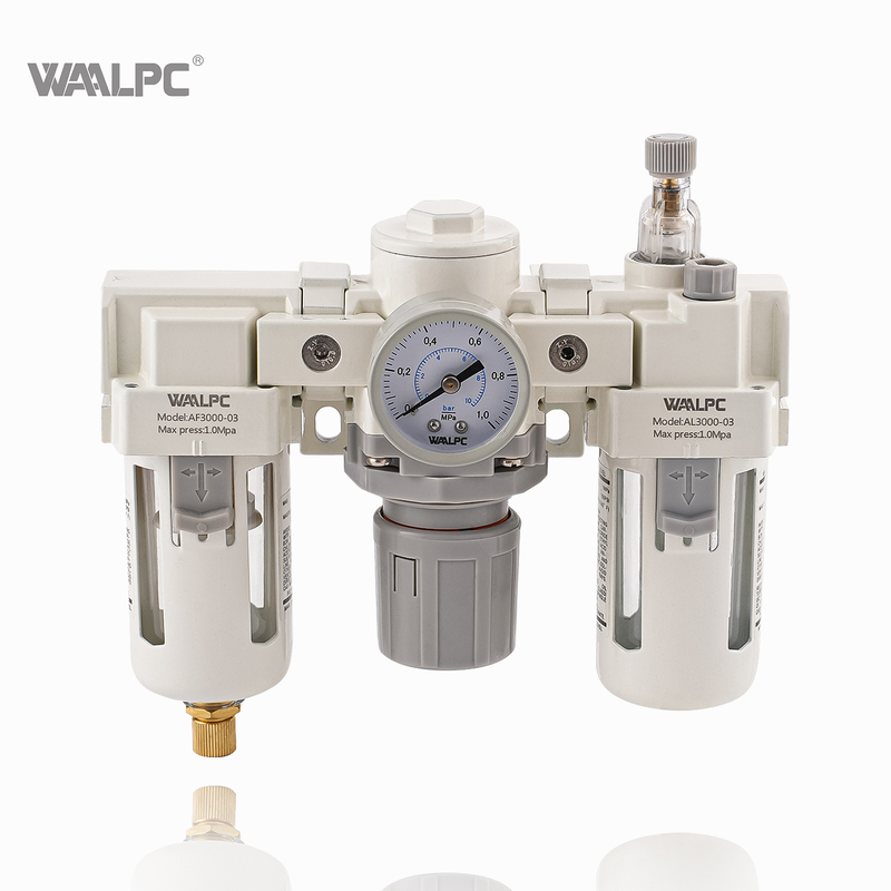 Regulador de filtro de aire comprimido neumático Válvula lubricadora Manómetro Válvula reductora ...