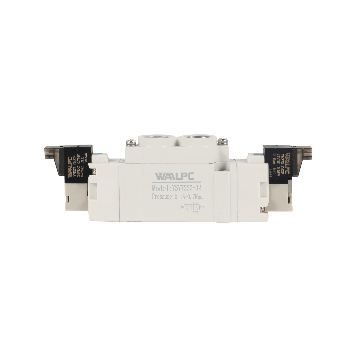 SMC Solenoid Valve Double Coil Pilot-Operated Electric 3 Position 5 Way ...