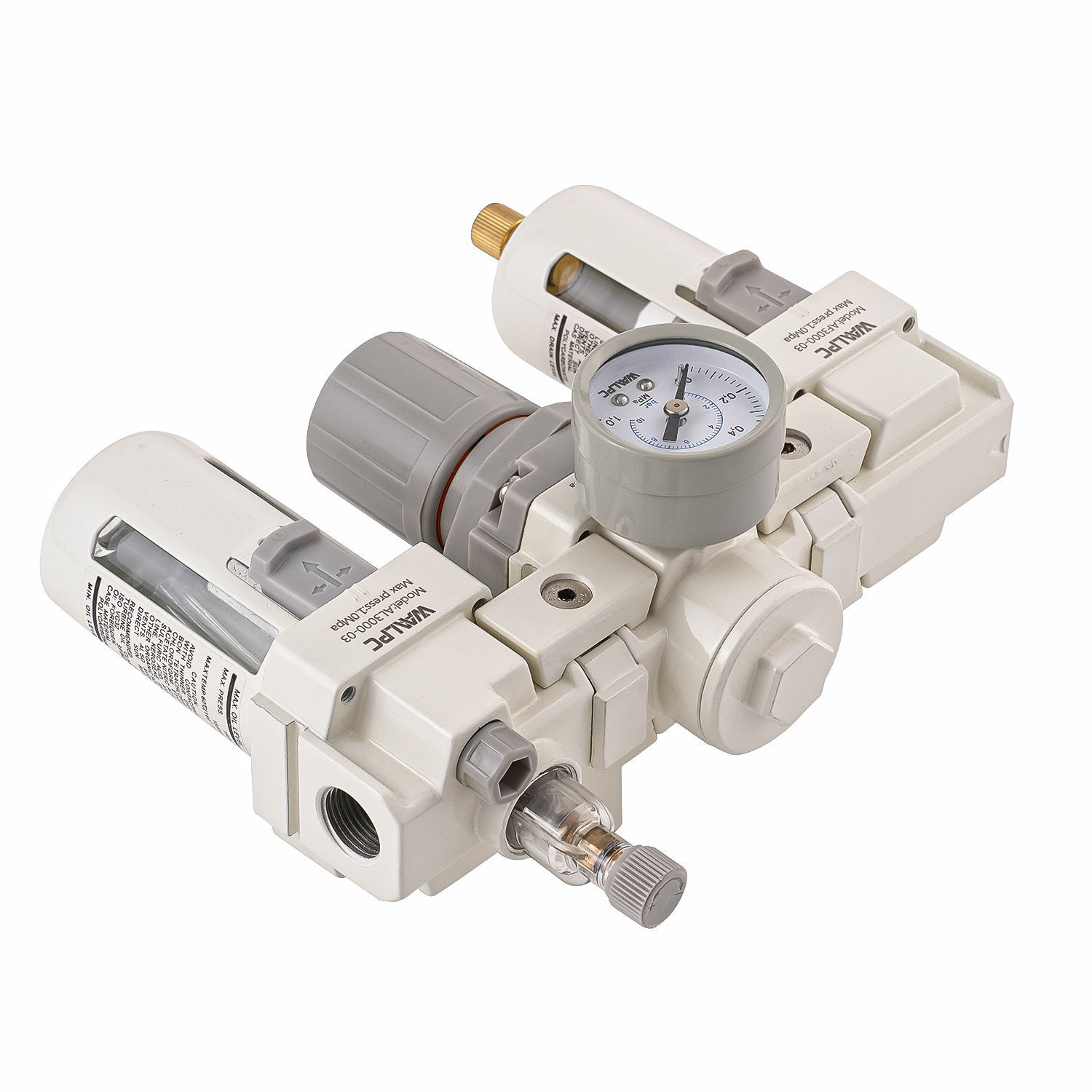 Pneumatic Compressed Air Filter Regulator Lubricator Valve Gauge Frl ...